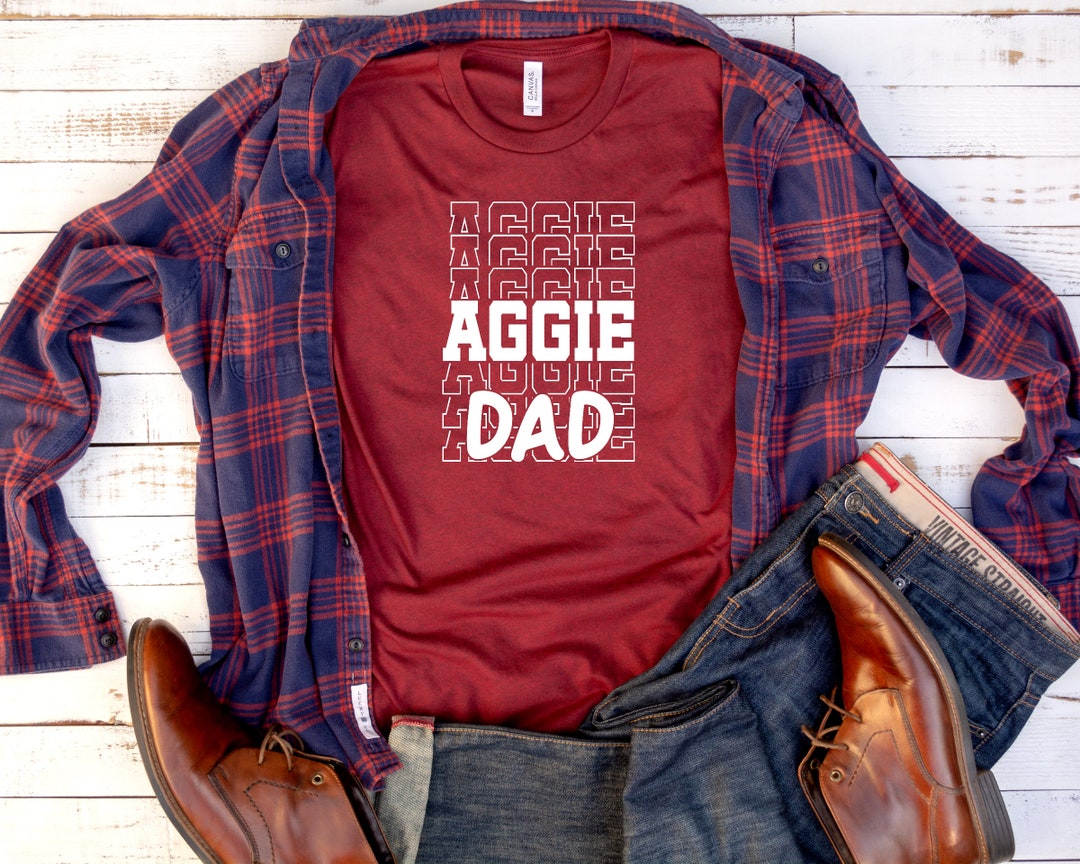 Aggie DAD Shirt, Mirror Font, Retro Shirt, Texas Universities Tee ...