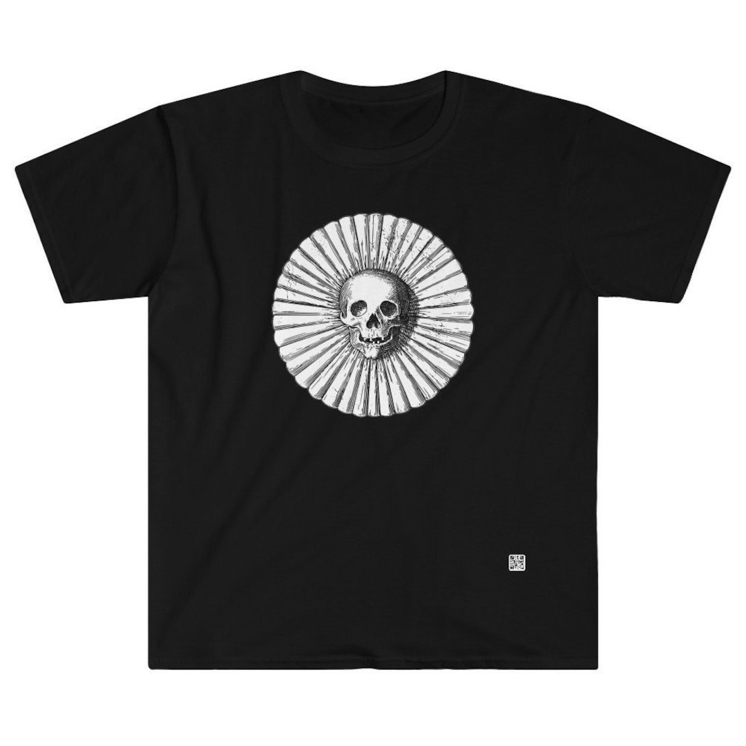 Ruff Skull, Dead Flower Unisex T-Shirt Antike Gravur Vintage Knochen ...