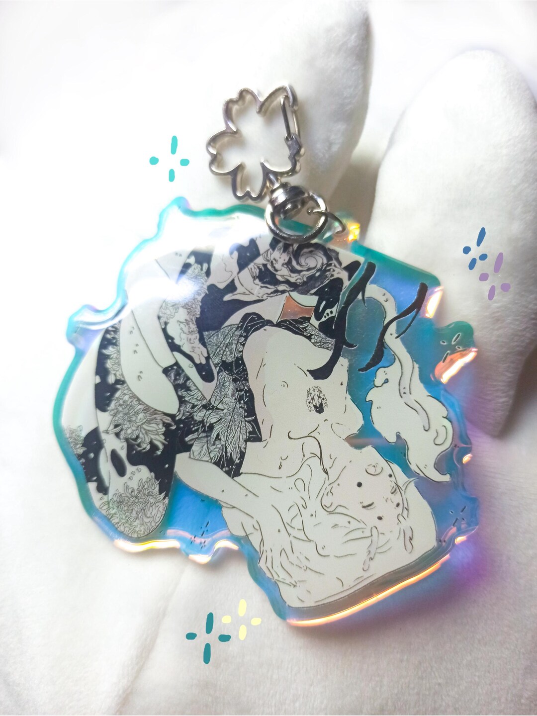Yuri Holographic Keychain - Etsy