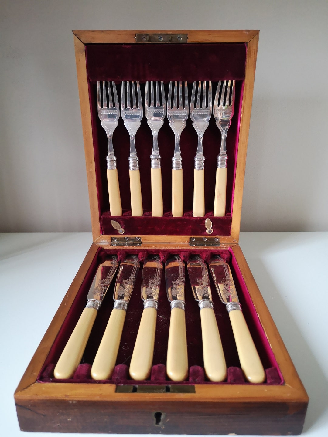 Antique 1890s Engraved EPNS Silverware With Original Box. - Etsy