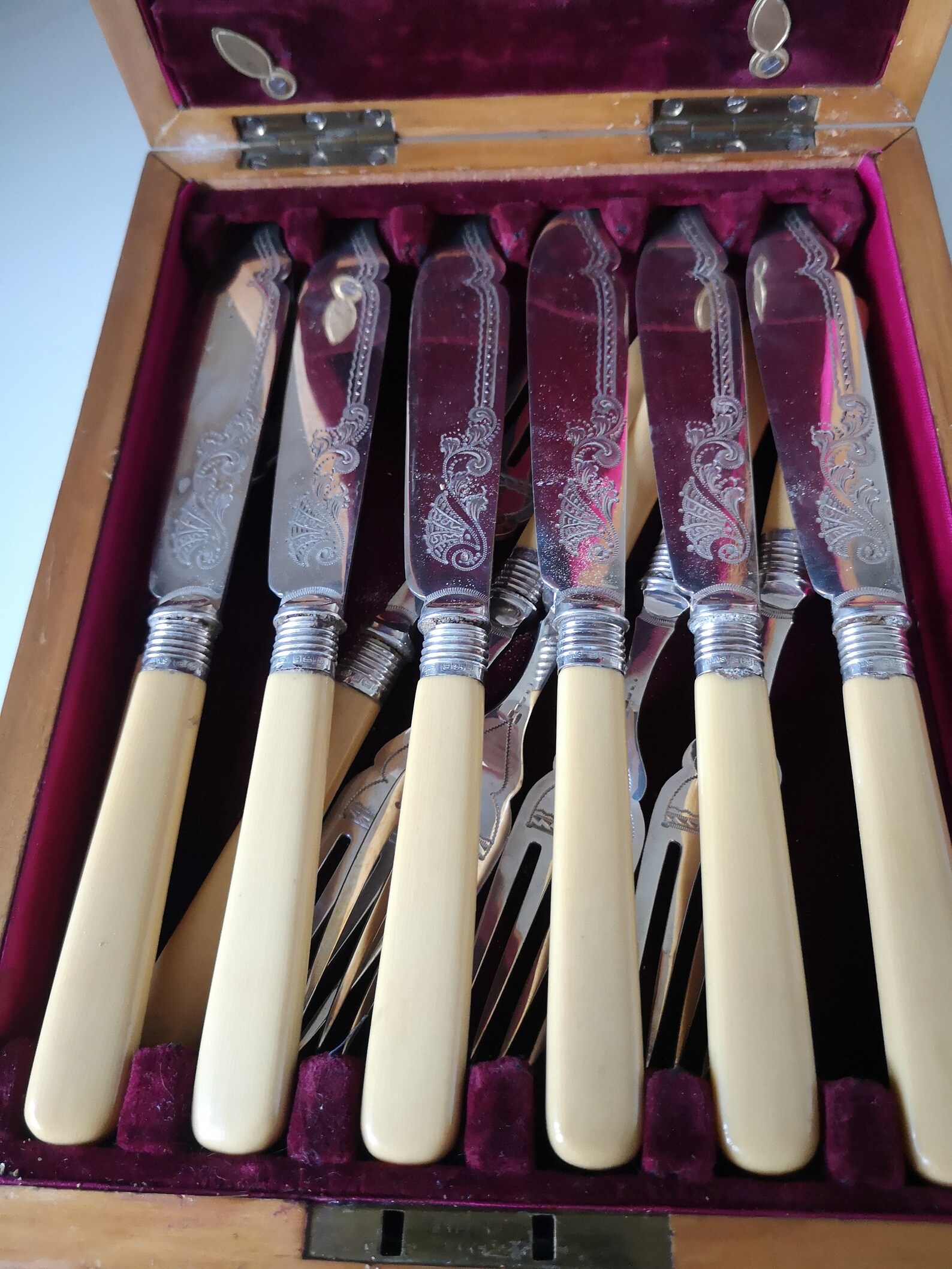 Antique 1890s Engraved EPNS Silverware With Original Box. - Etsy