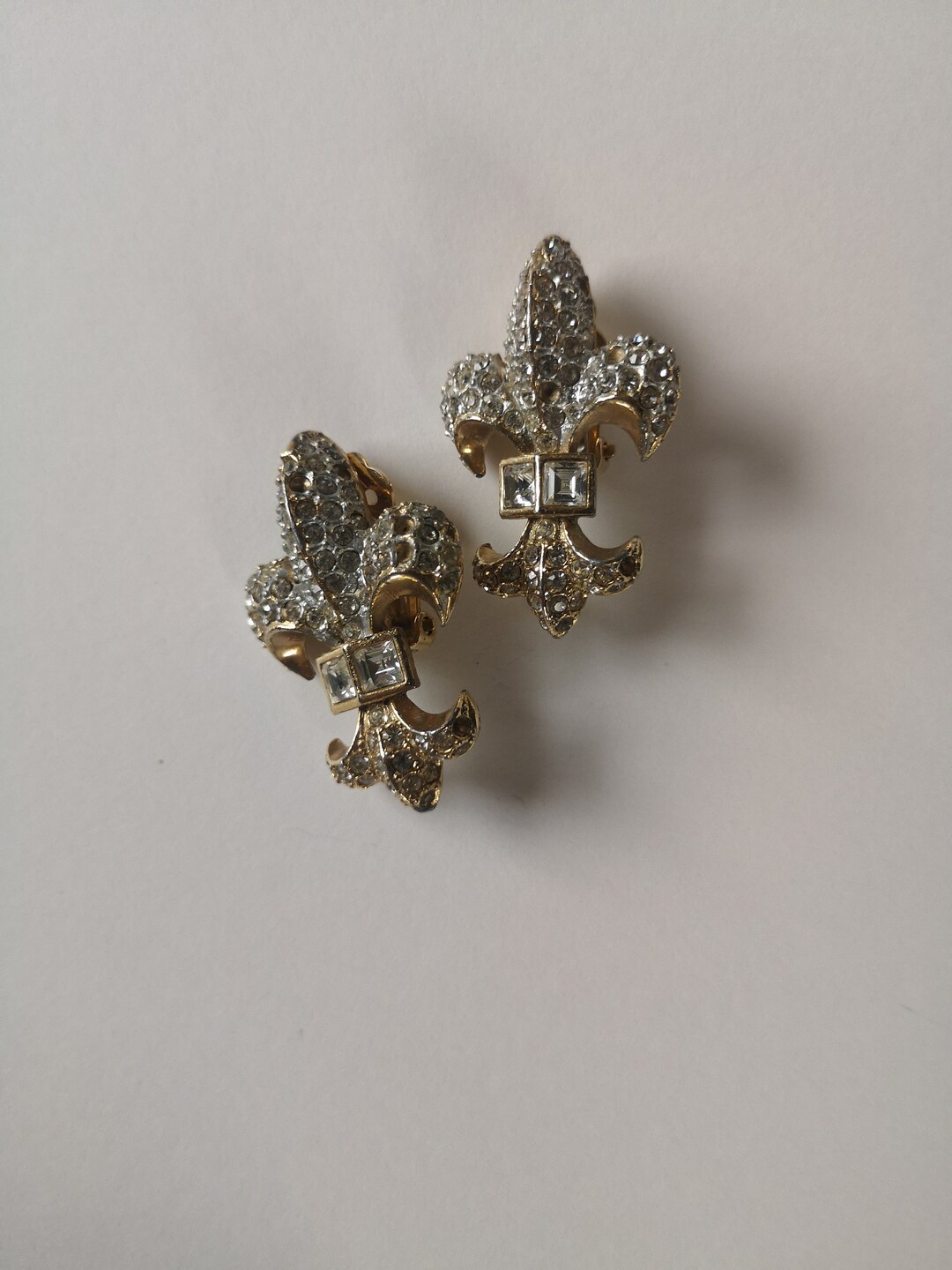 Rare Vintage Butler & Wilson Fleur De Lis Clip on Earrings - Etsy