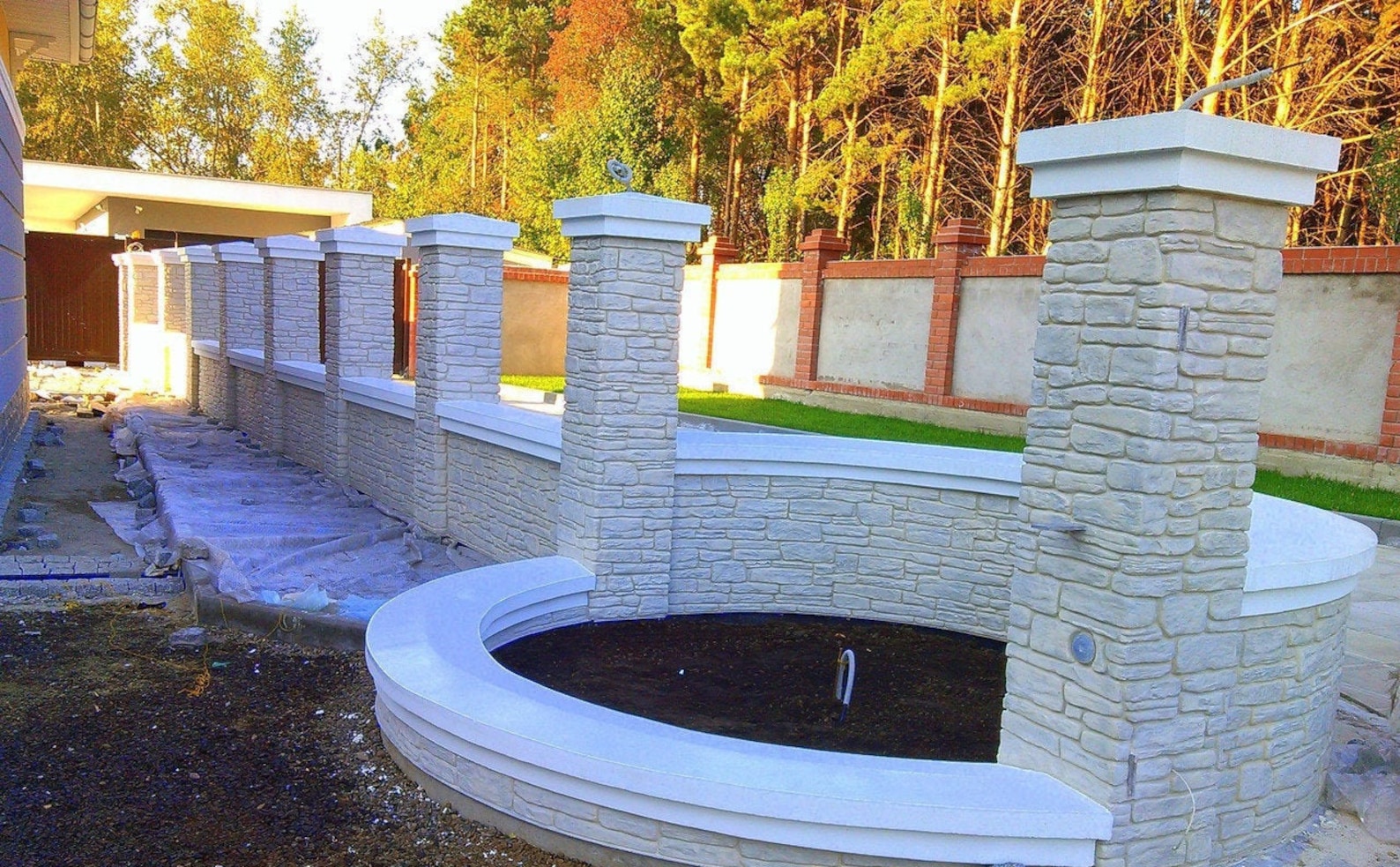 3D Granite Stone Set 3 Pcs Vertical Decorative Impression Concrete ...