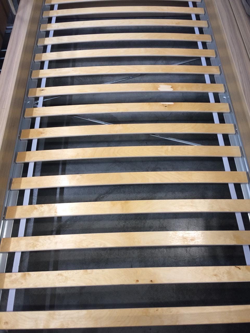 Pack of 10 Pcs 5 Cms Wide Replacement Bed Slats Curved Bent Sprung ...