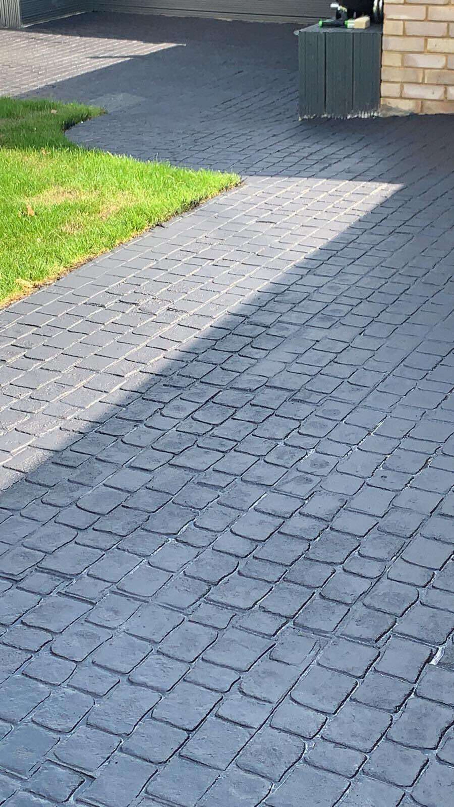 3D Paving Stone Pattern Vertical Horizontal Decorative Concrete Cement ...