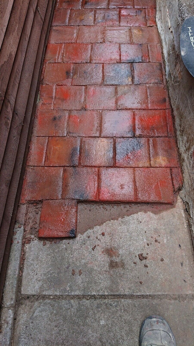 3D Cobblestone Pattern Decorative Concrete Cement Imprint Mat Stamp 9 ...