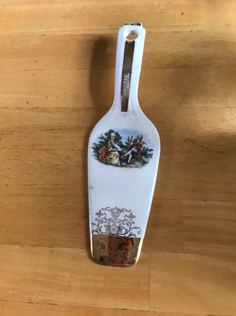 Sabin's Ceramic Cake Server, Vintage Pie Server, 22K Gilded Pie Server ...