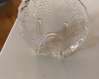 Vintage Clear Glass Saucers Small Glass Plates Set of 4 - Etsy