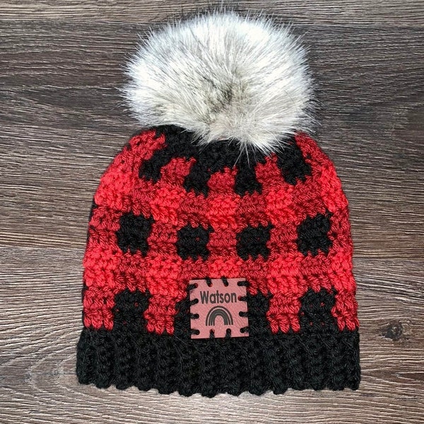 Crochet Buffalo Plaid Hat Pattern - Etsy