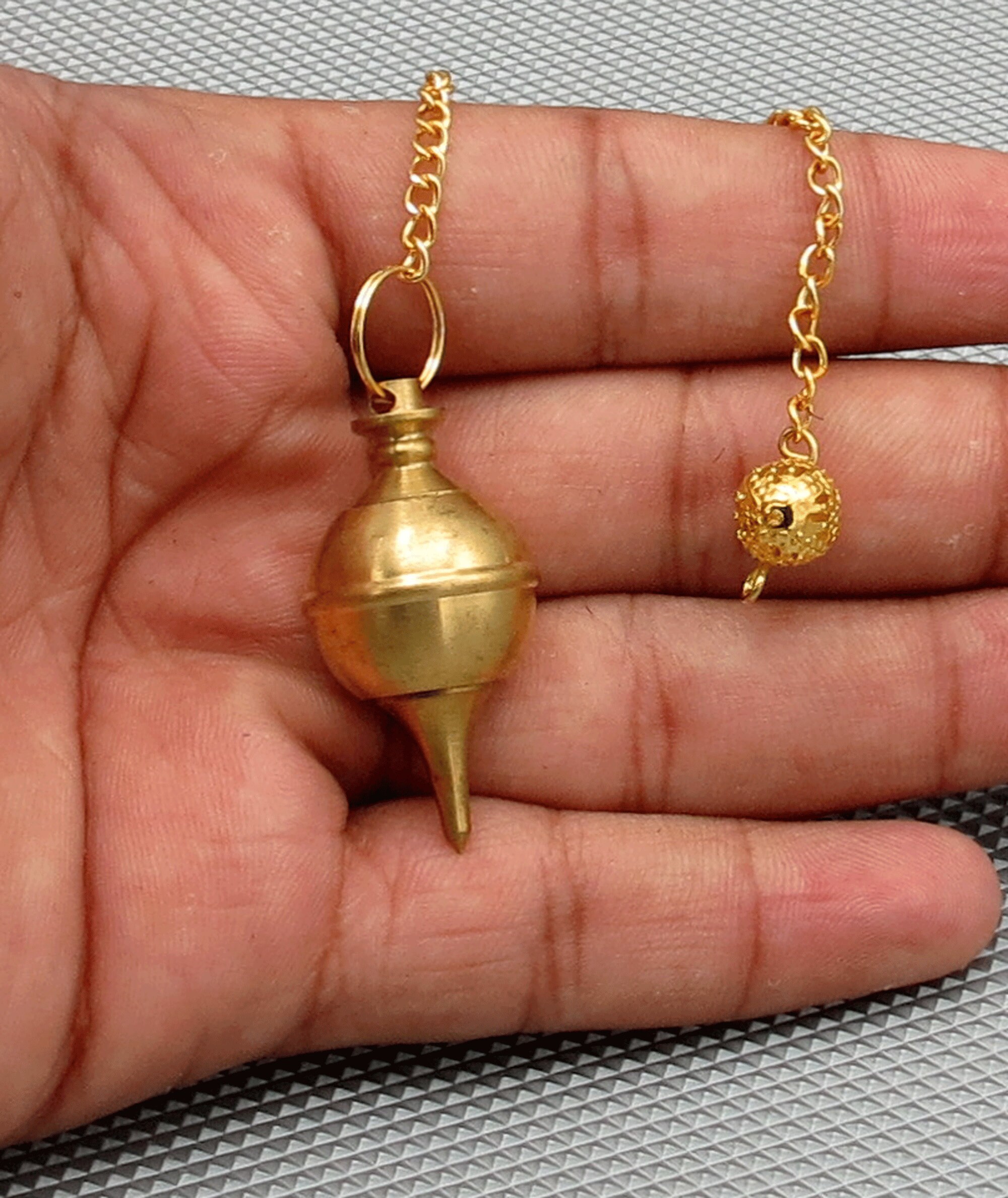 Metaphysical Sphere Ball Pendulum Gold Plated Dowsing Pendulum | Etsy