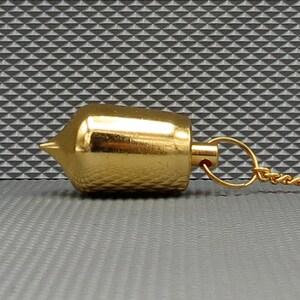 Metaphysical Gold Plated Dowsing Pendulum Necklace Metal Pendulums With ...