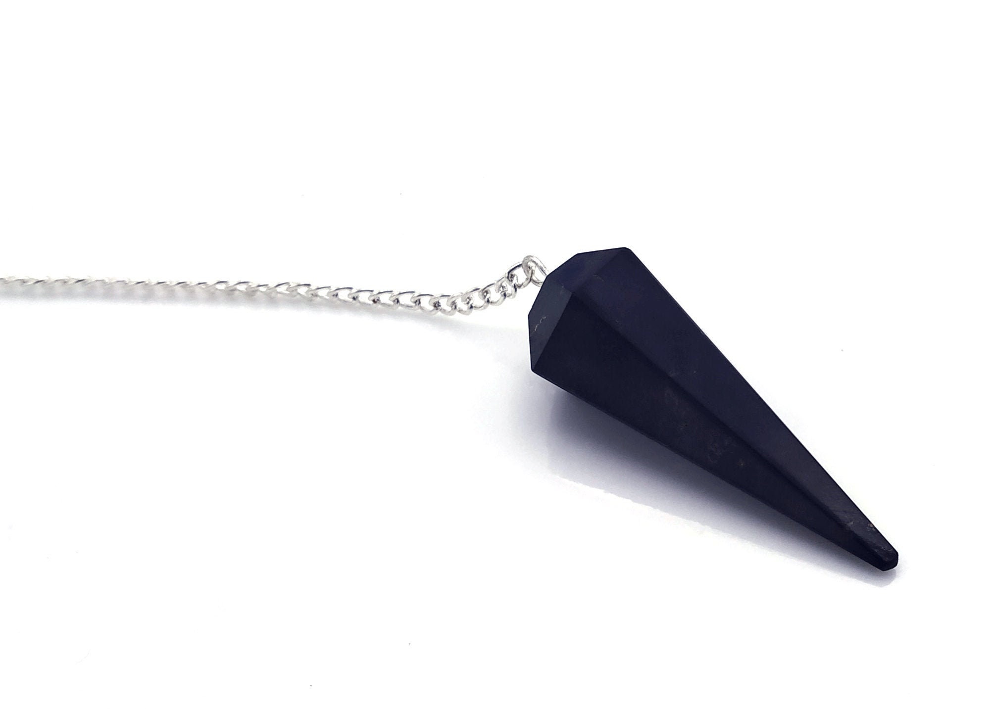 Shungite Raw Crystal Pendulum Necklace Dowsing Pendulum | Etsy