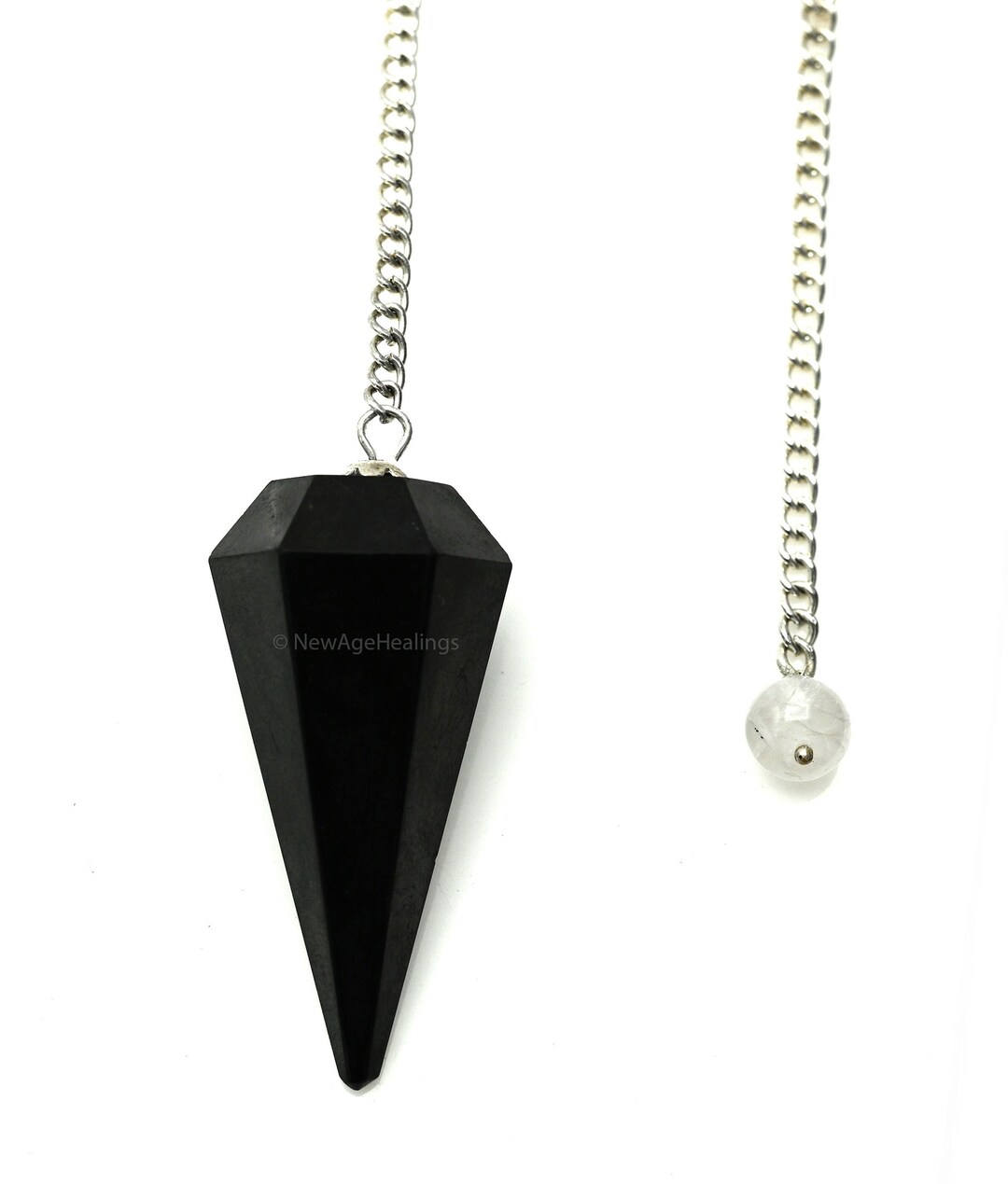 Shungite Raw Crystal Pendulum Necklace Dowsing Pendulum - Etsy