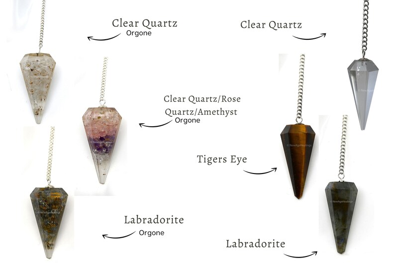A Crystal Dowsing Pendulums for Divination Orgone Pendulum - Etsy