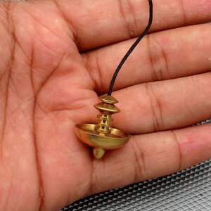 Metaphysical Gold Plated Dowsing Pendulum Necklace Metal Pendulums With ...