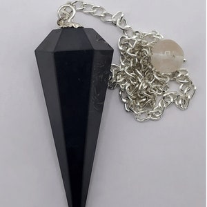 Shungite Raw Crystal Pendulum Necklace Dowsing Pendulum - Etsy