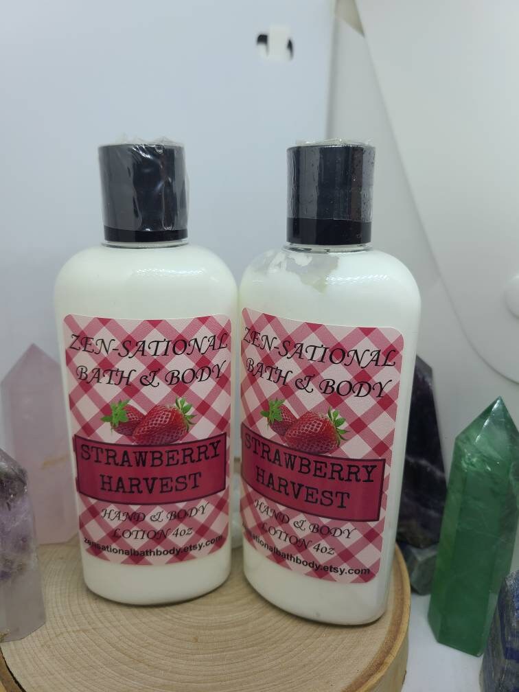 Strawberry Body Lotion Strawberry Body Cream Strawberry Hand - Etsy
