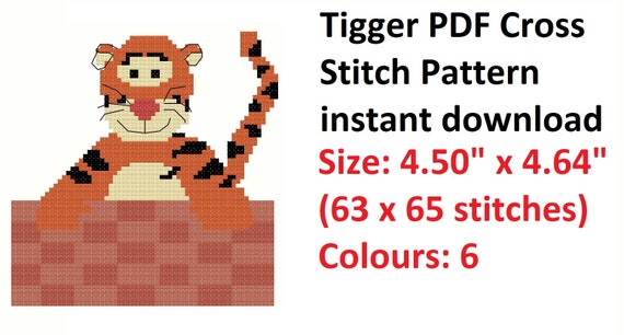 Tigger Cross Stitch Pattern PDF Instant Download | Etsy