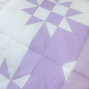 Lilac Patchwork Quilt – Handmade Cotton Bedding, Soft Boho Throw, Cozy Bedroom & Living Room ...