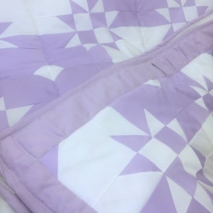 Lilac Patchwork Quilt – Handmade Cotton Bedding, Soft Boho Throw, Cozy Bedroom & Living Room ...