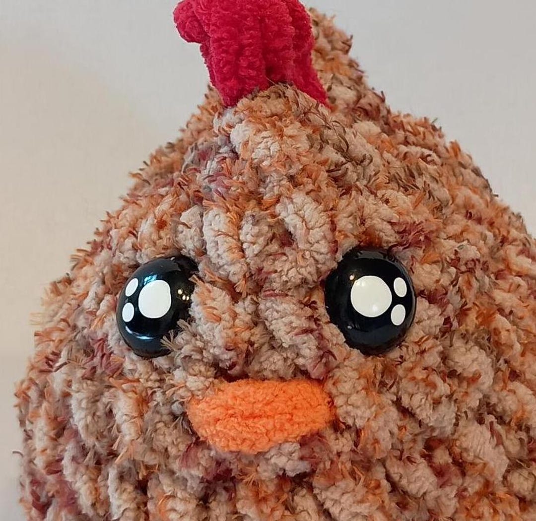 Sandy Tweed Plush Chicken - Etsy