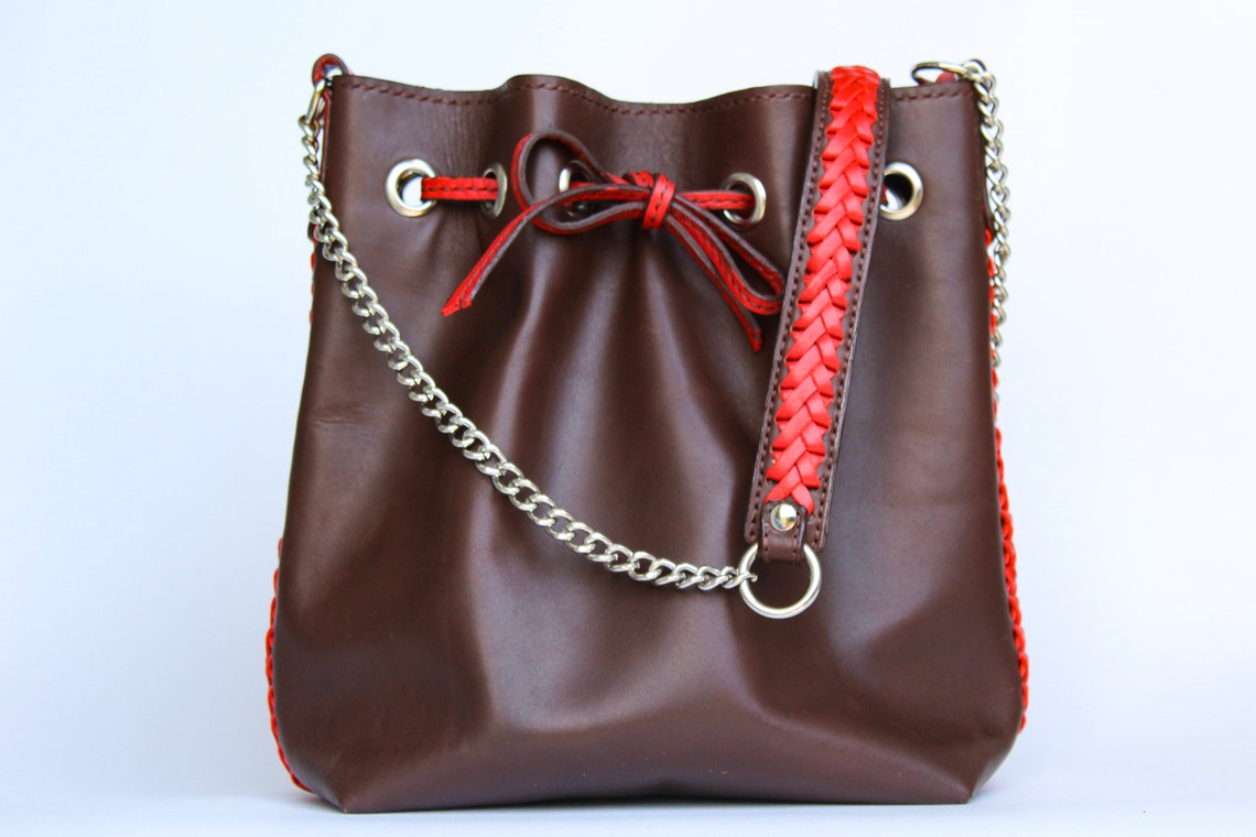 Leather Bucket Bagbucket Bag Drawstring Bag Crossbody Bag | Etsy