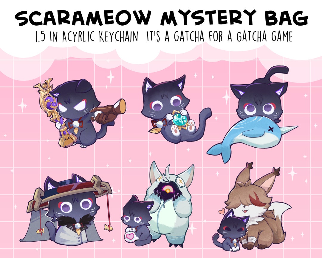 Scaramouche Cat Blind Bag* | Keychain| 1.5 In - Etsy