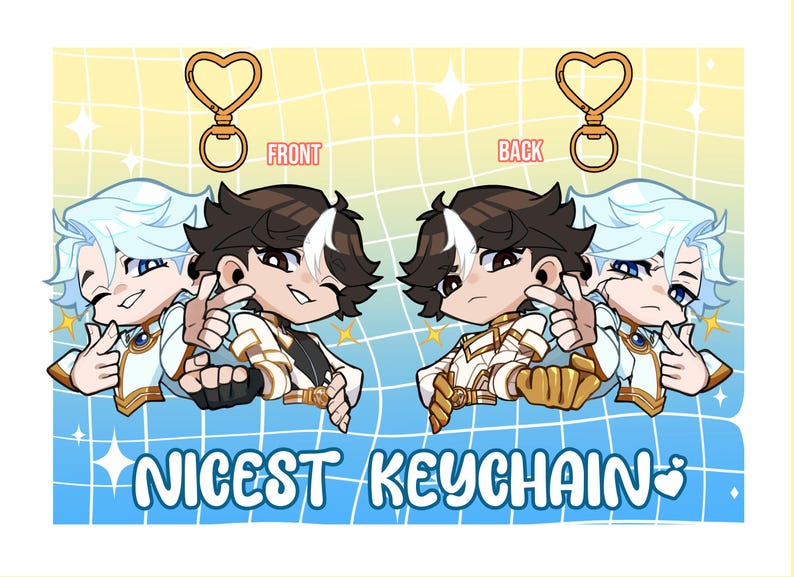 Nicest Duo Keychain | TBHX - Etsy UK