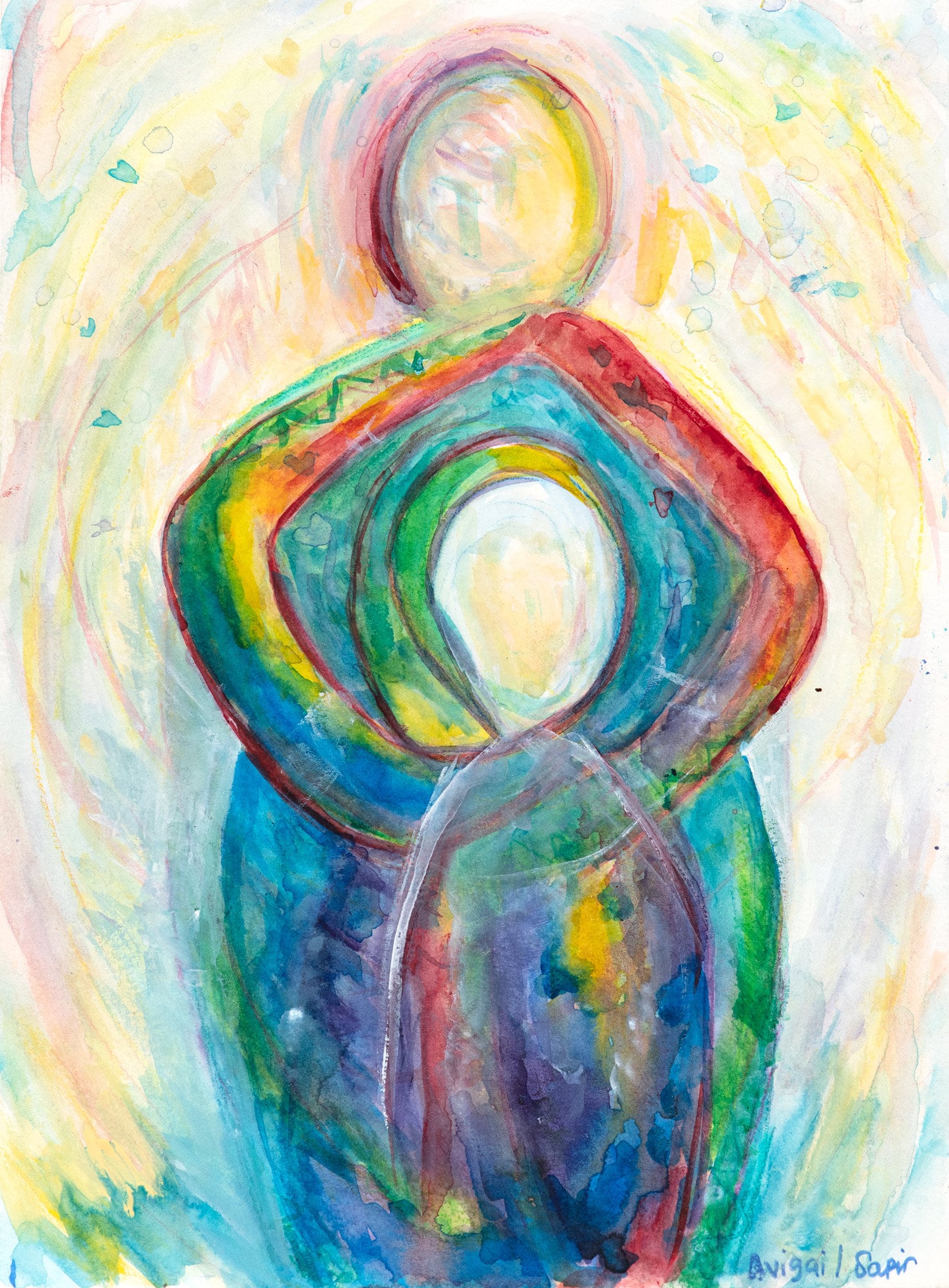 Compassion Hug your inner child abstract Art Print | Etsy