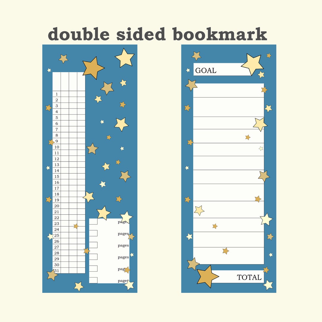 Reading Habit Tracker Bookmark Christmas Gift for Booklover Double ...