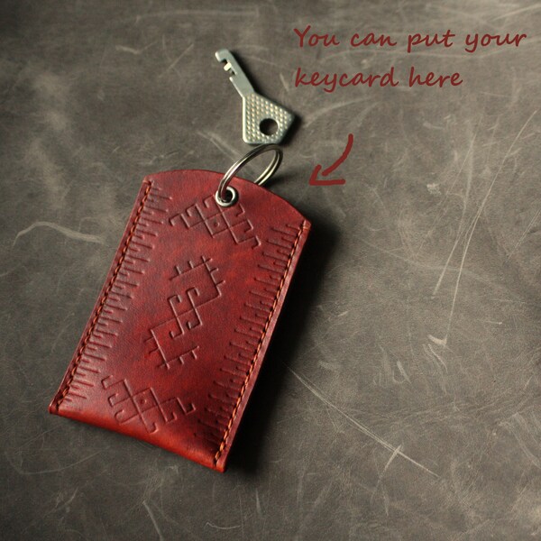 Leather Keycard Holder - Etsy