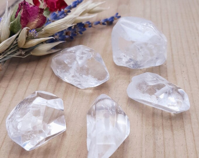 Large Clear Quartz Crystal Chunks, Natural Quartz Nugget Beads, Crystal ...