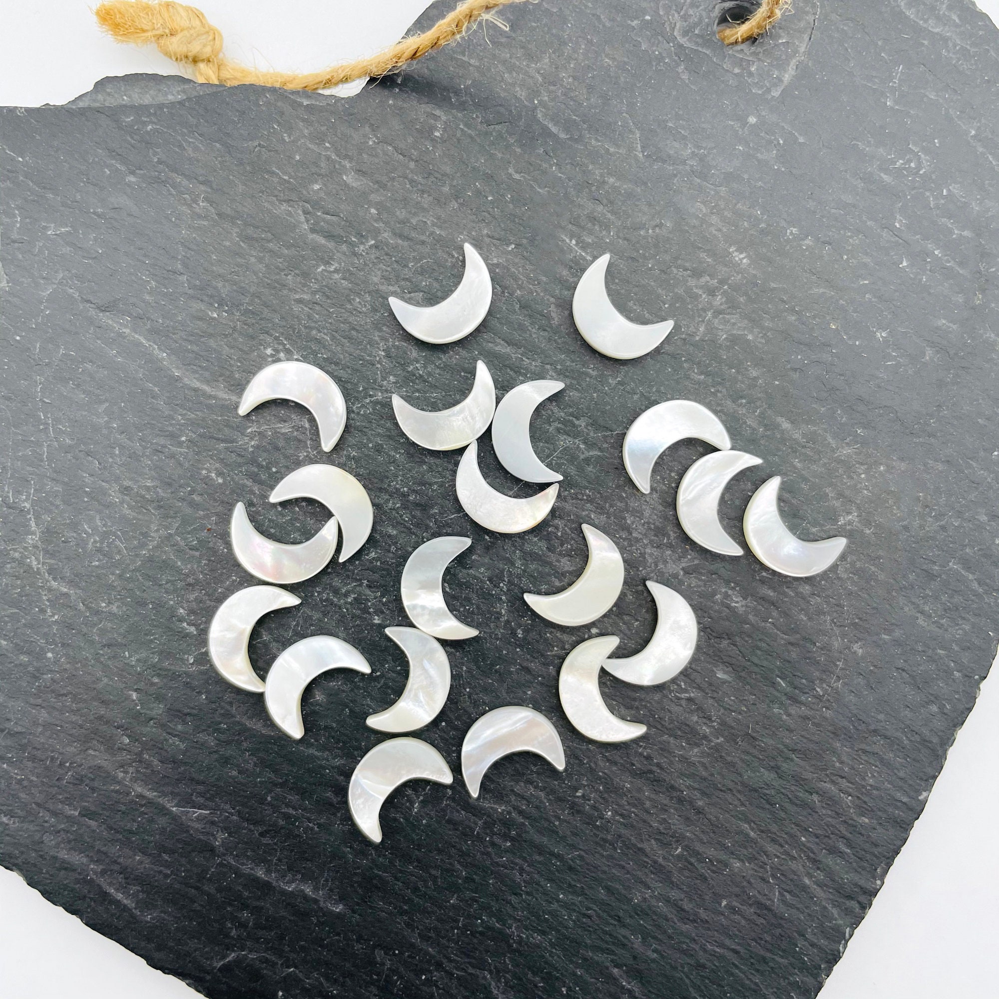 Mother of Pearl Moons Natural Shell Moon Shaped Shell - Etsy