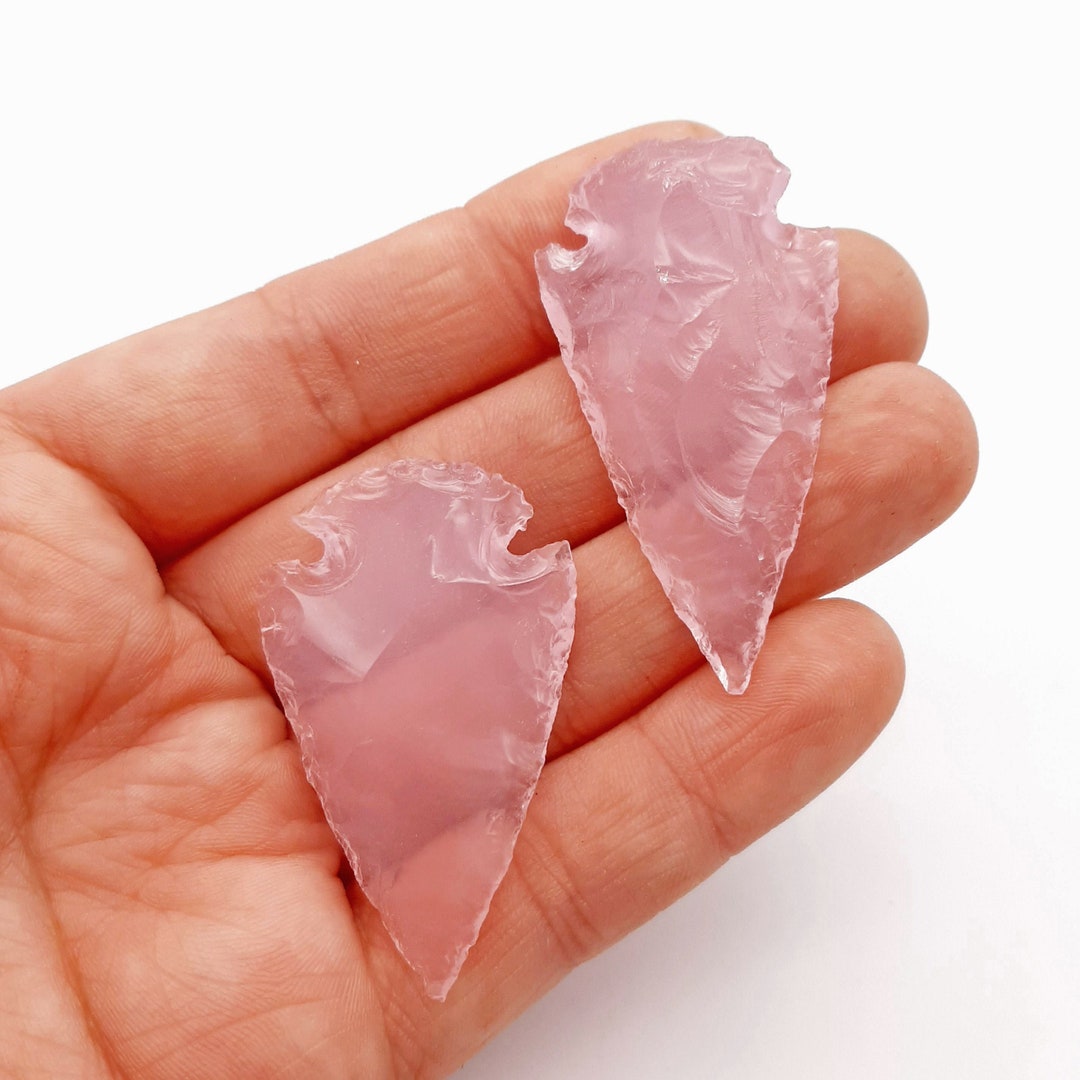 Rose Opalite Arrowhead Carving Stone Crystal, Carved Crystal, Opalite ...