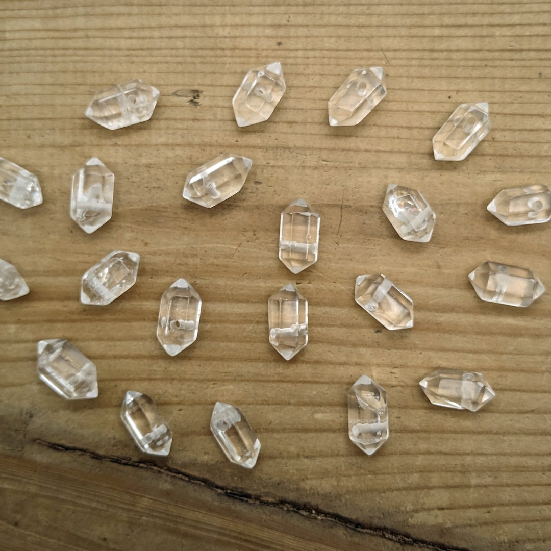 IMPERFECT 20mm Natural Clear Quartz Crystal, Double Terminated Gemstone ...
