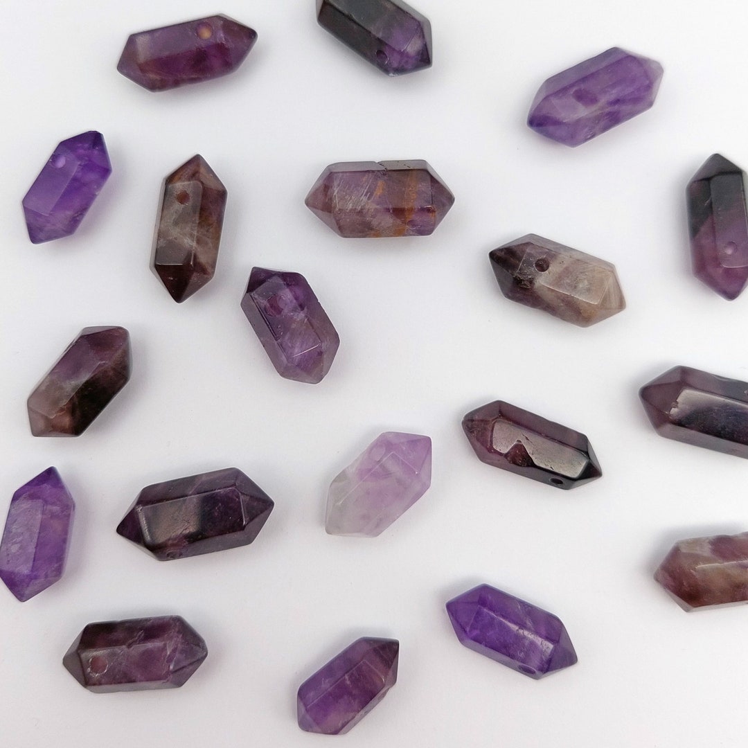 IMPERFECT 20mm Natural Amethyst Crystal, Double Terminated Quartz, 20mm ...