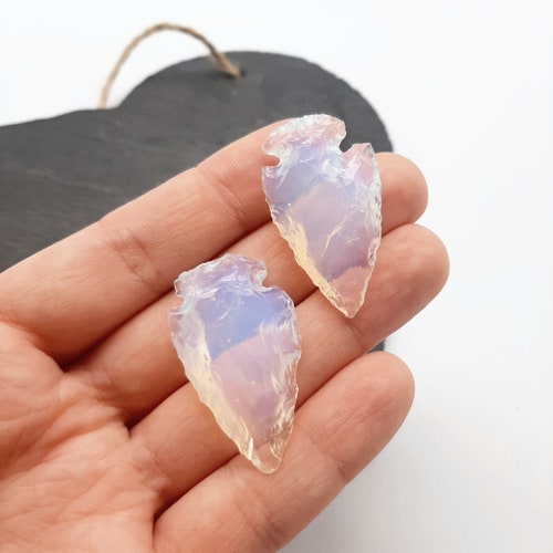 Opalite Arrowhead Carving Stone Crystal Carved Crystal - Etsy
