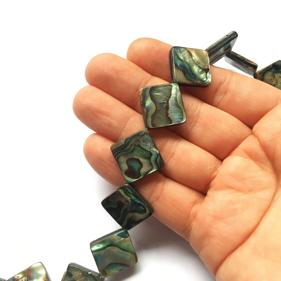 Abalone Shell Beads Square Natural Abalone Beads 16x16mm - Etsy