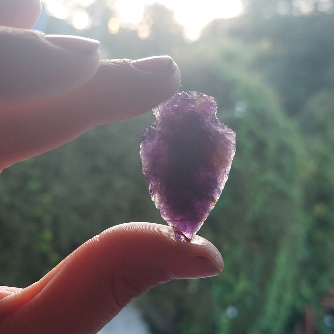Amethyst Arrowhead, Carving Stone Crystal, Raw Amethyst Carved Crystal ...