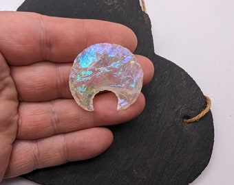 Pink Aura Angel Crystal Crescent Moon - Etsy