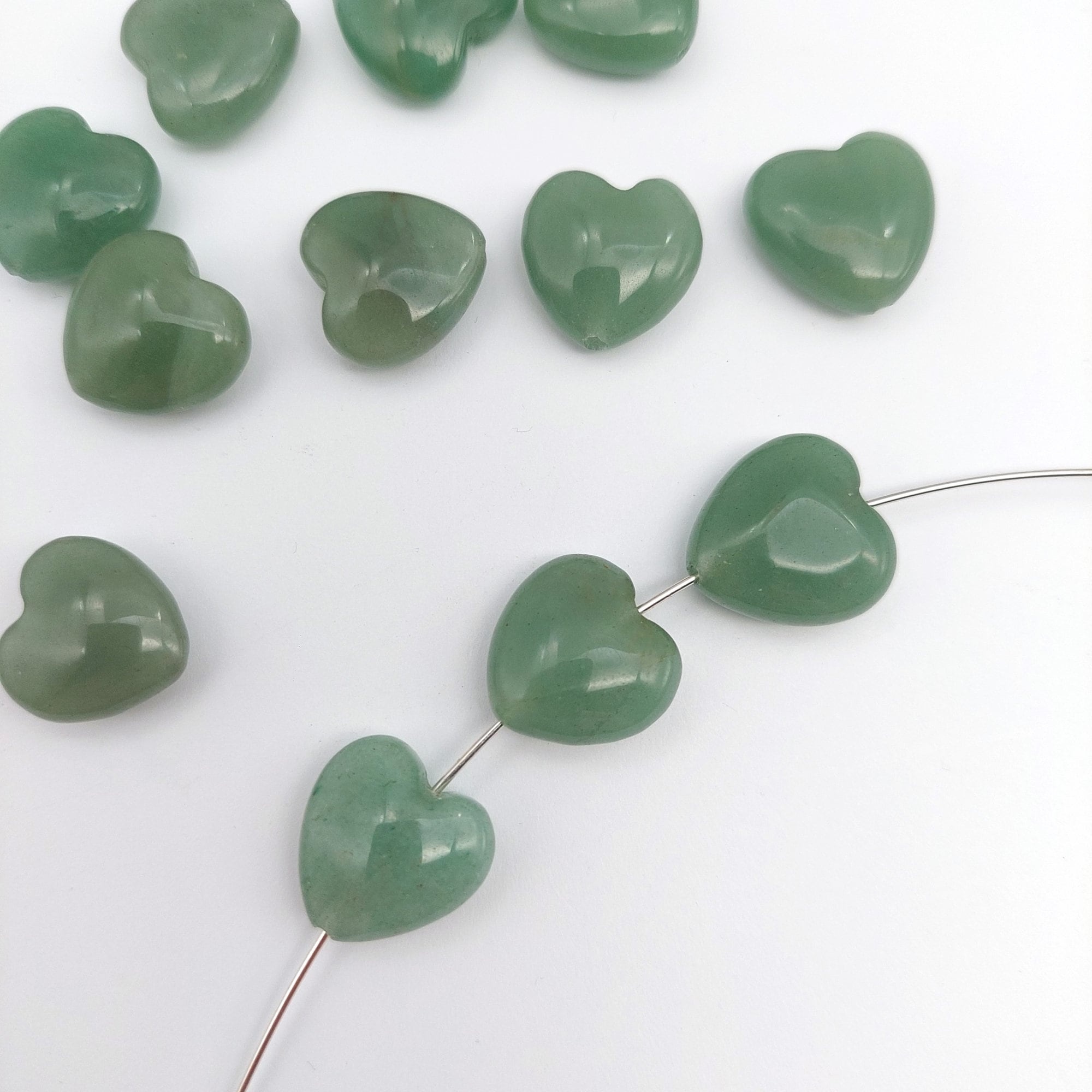 Heart Shaped Gemstone Beads