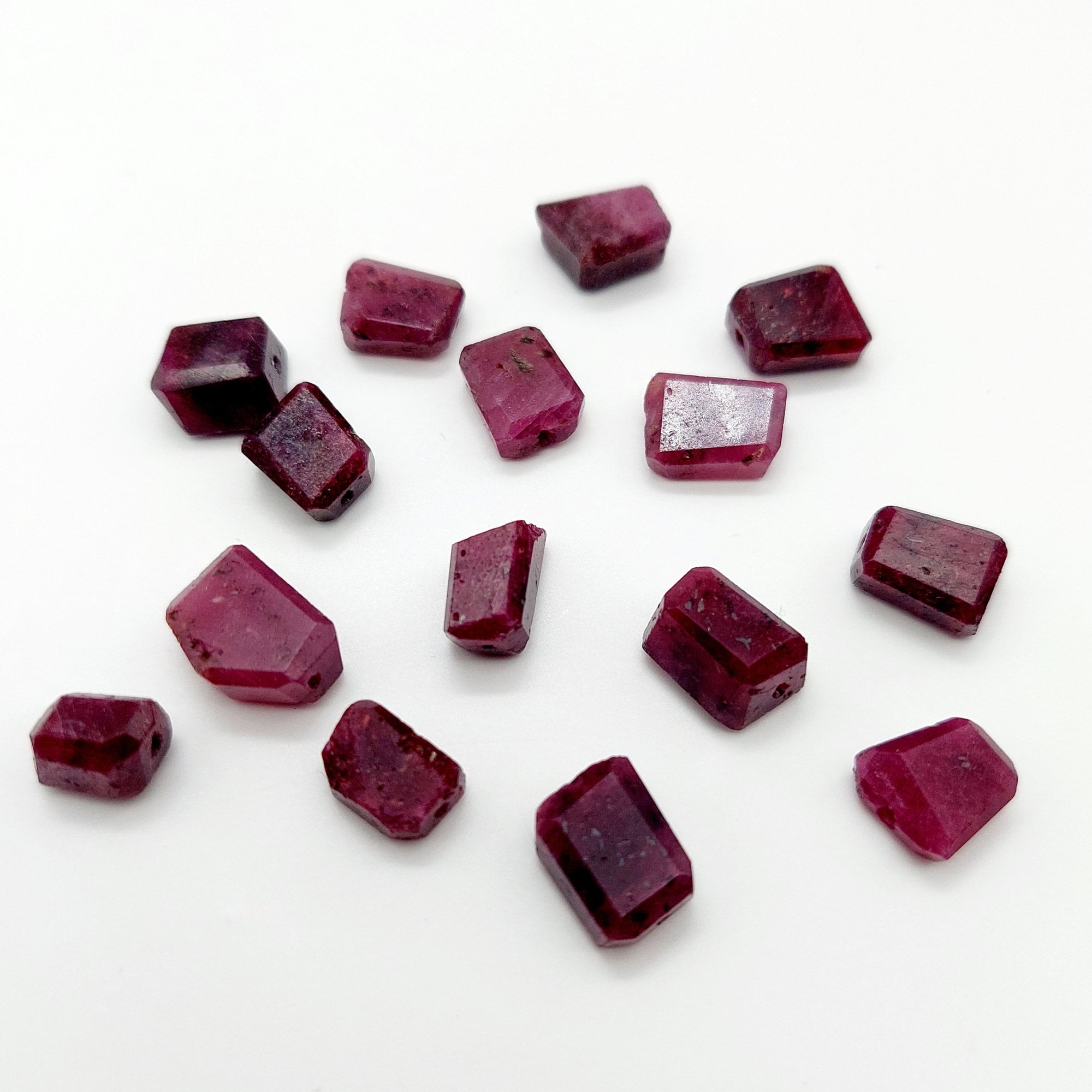 Ruby Step Cut Nuggets Faceted Ruby Nugget Beads Irregular - Etsy