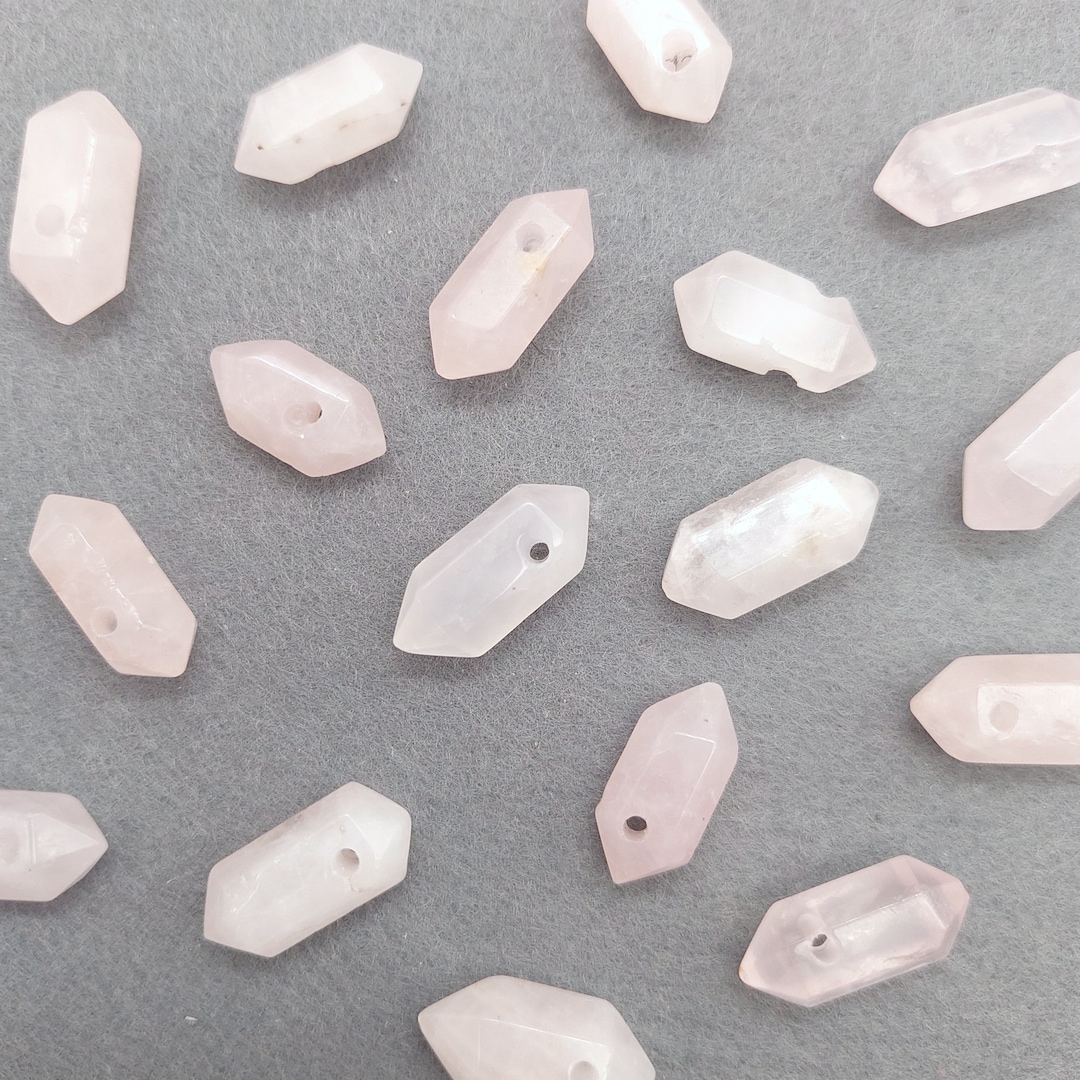 IMPERFECT 20mm Rose Quartz Crystal, Double Terminated Quartz, Small Top ...