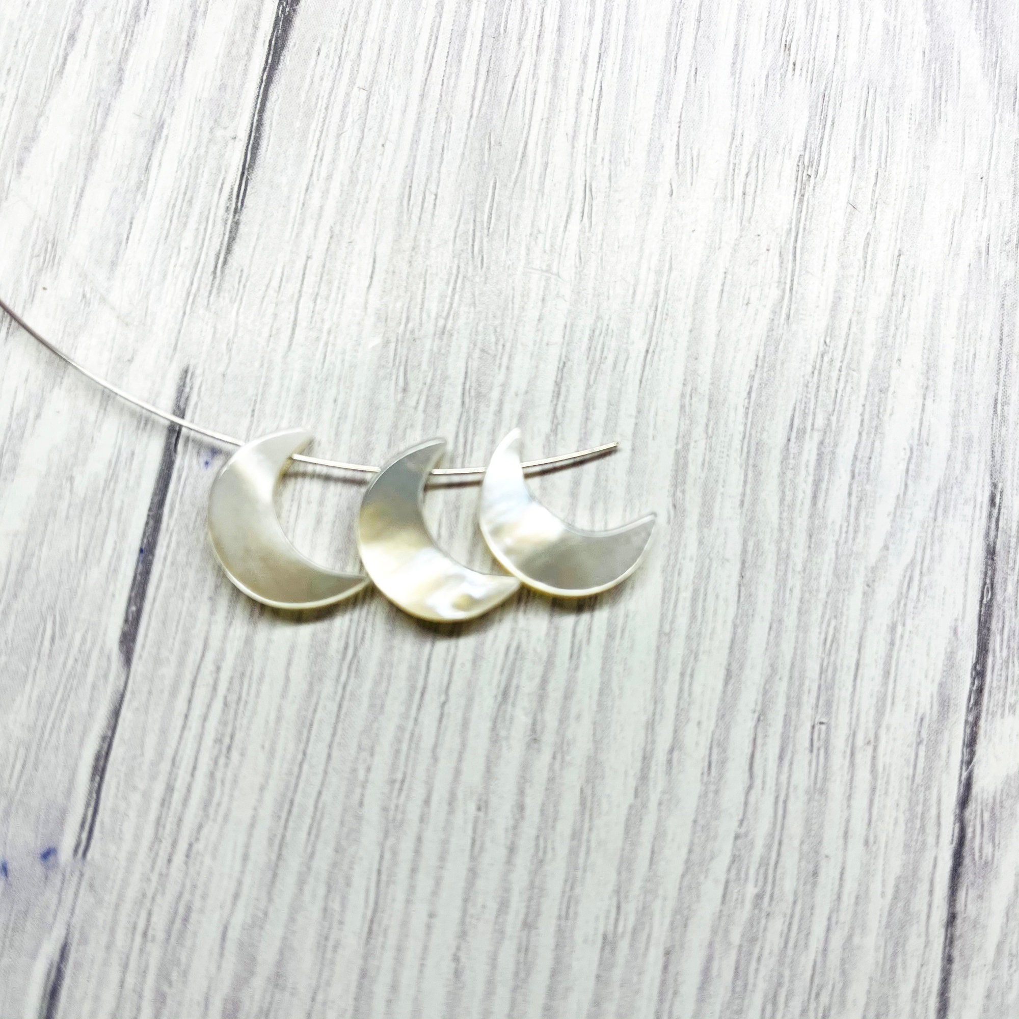 Mother of Pearl Moons Natural Shell Moon Shaped Shell - Etsy