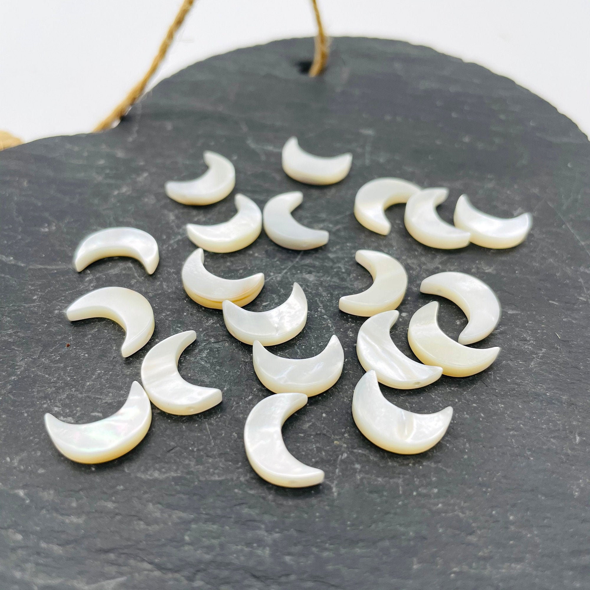 Mother of Pearl Moons Natural Shell Moon Shaped Shell - Etsy