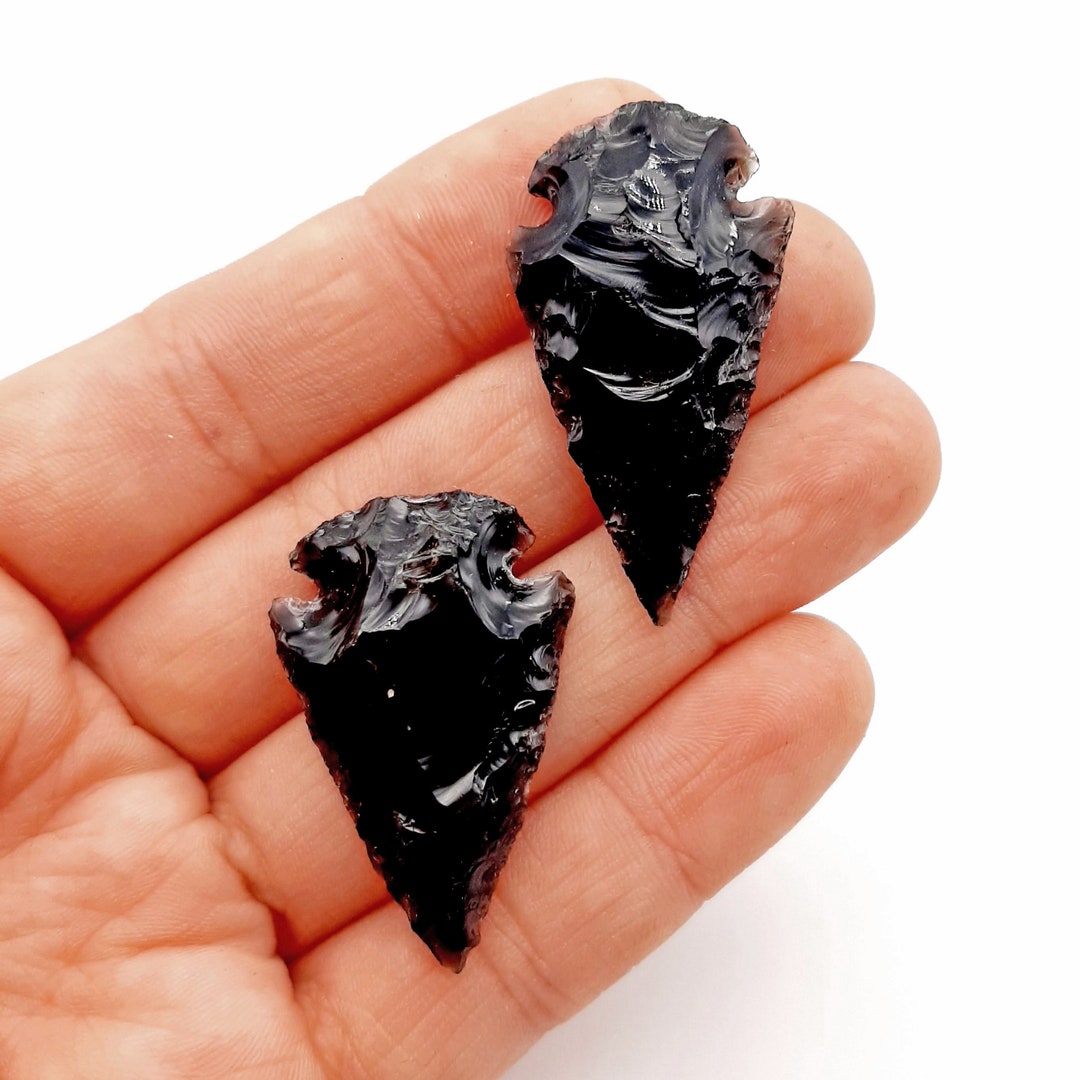 Obsidian Arrowhead Carving Stone Crystal, Carved Crystal, Obsidian ...