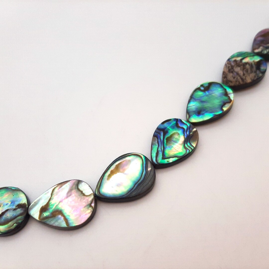 Teardrop Abalone Shell Beads: Natural Gemstone, 9x13mm - Etsy