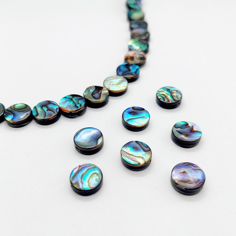 Natural Abalone Shell Beads, Iridescent Gemstone, Jewelry Making - Etsy