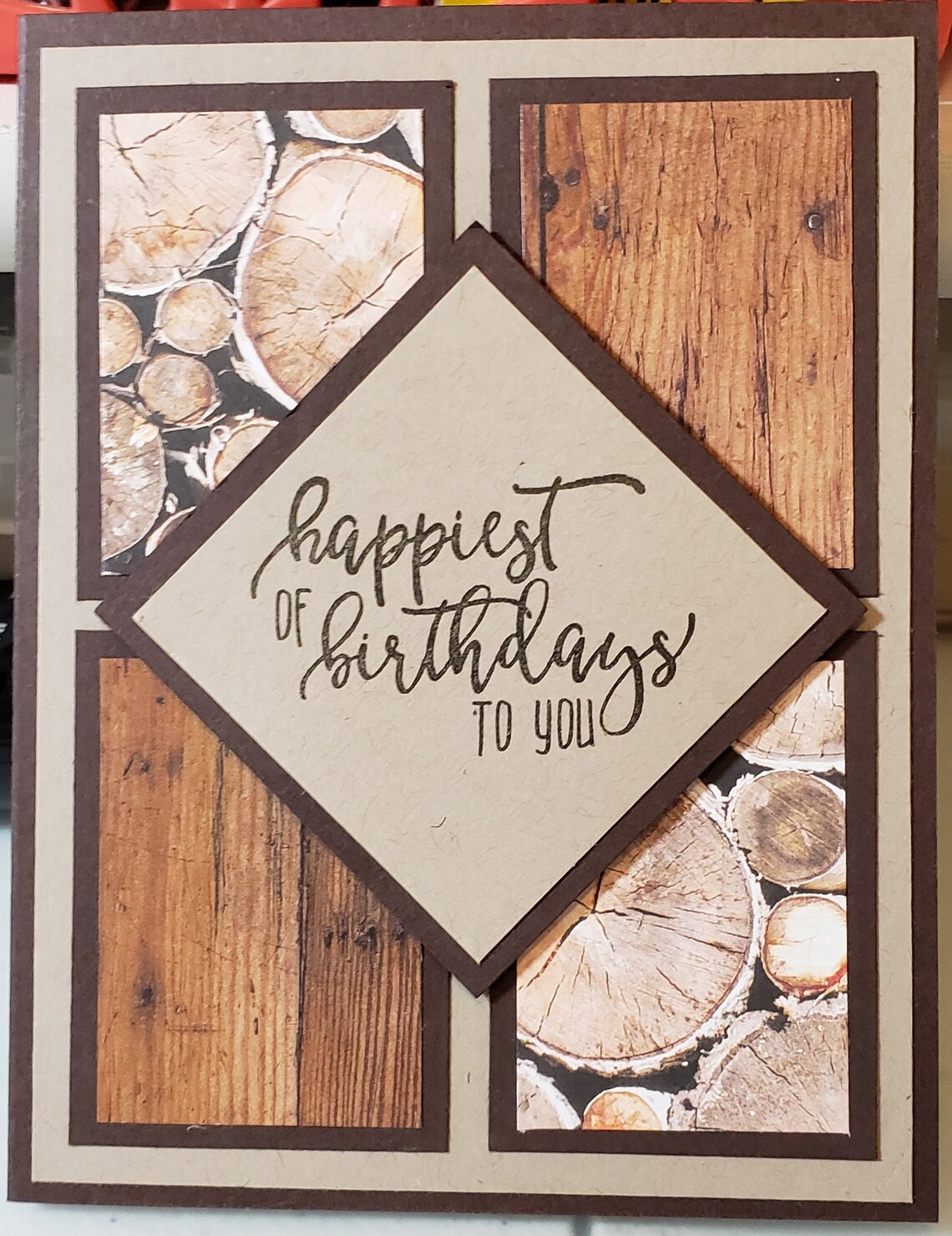 Handmade Rustic Birthday Card - Etsy