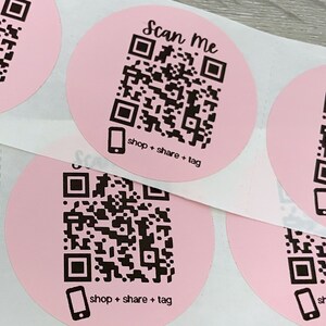 QR Code Stickers Custom QR Code Thermal Printer Label Instagram Social ...